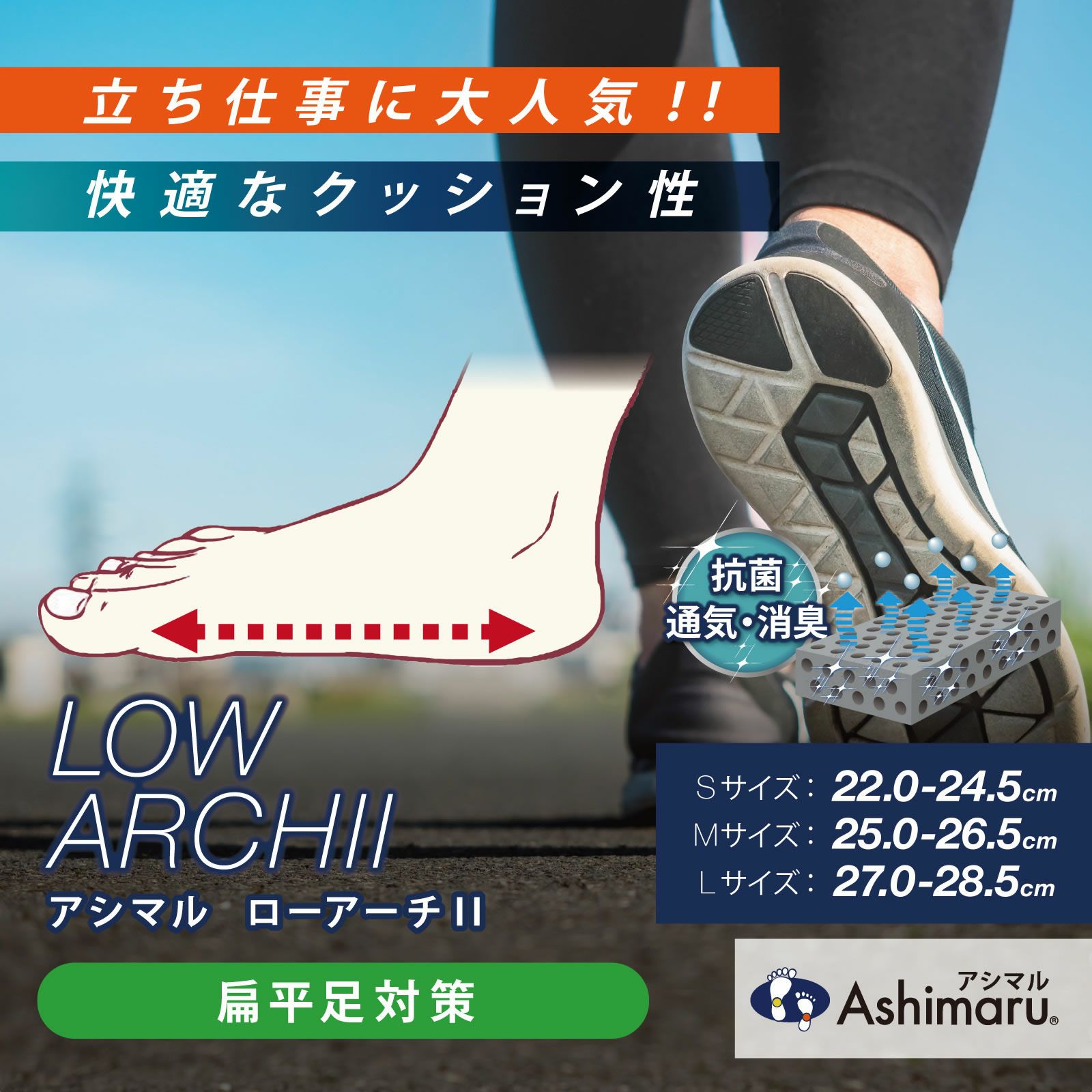 症状別インソール（靴の中敷き）はアシマル